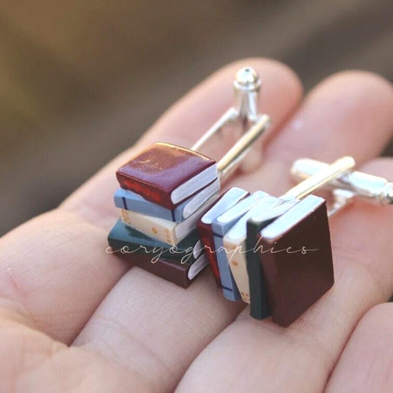 Book Cufflinks - Etsy