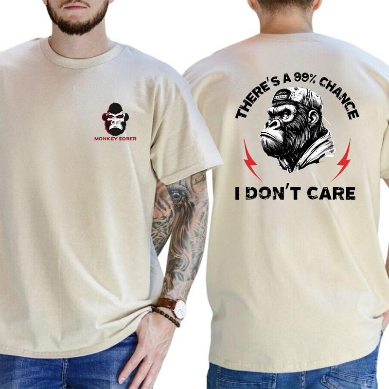 Monkey Sober T Shirts - Etsy
