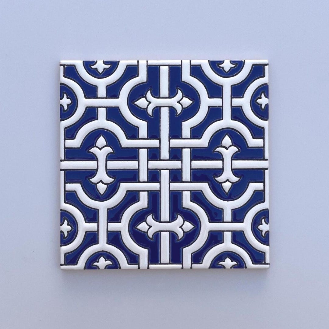 Handmade Spanish Ceramic Tile, Decorative Wall Art (15 X 15 Cm) - Etsy