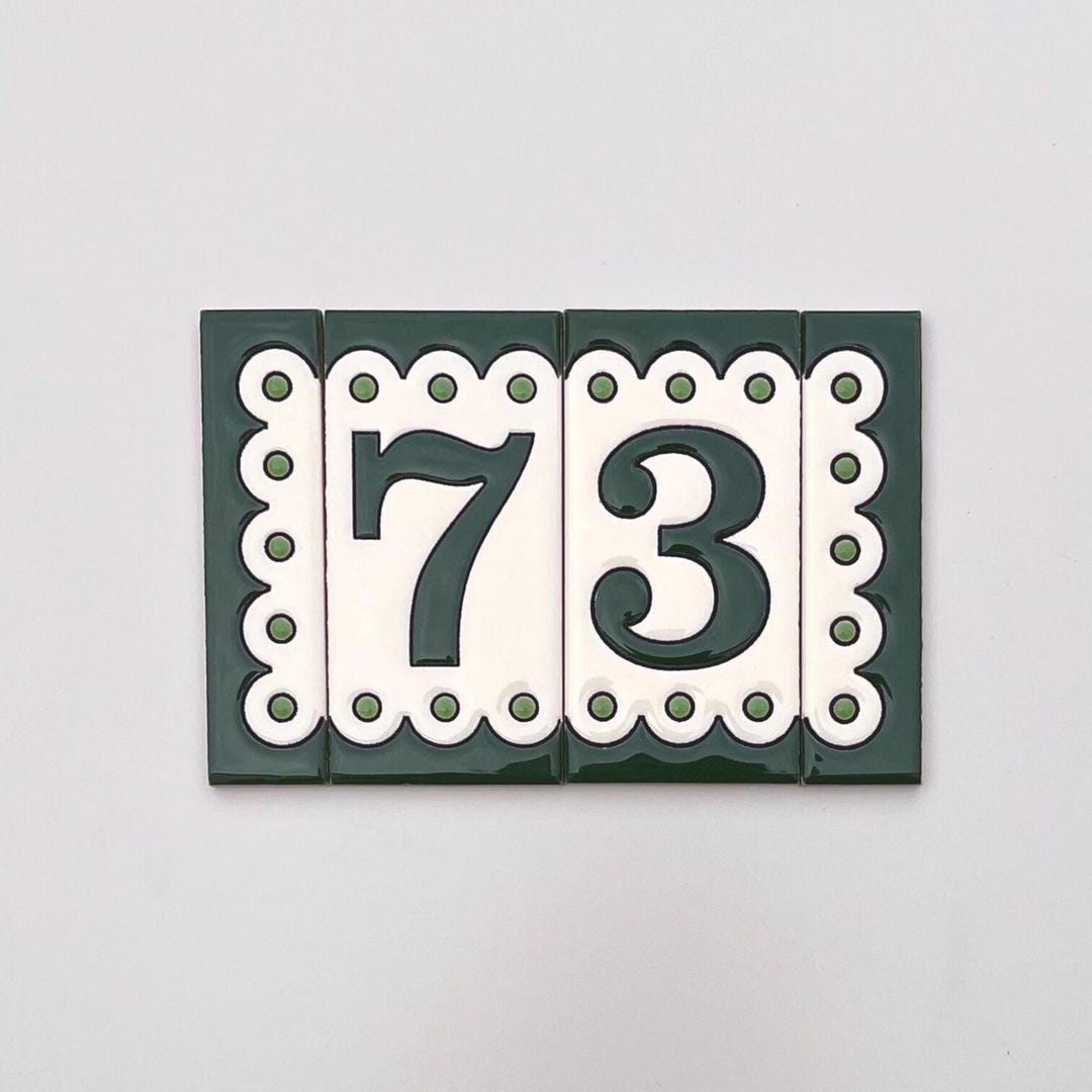 Handmade Ceramic Wall Number, "soto", Hand-painted Spanish Address Tile ...