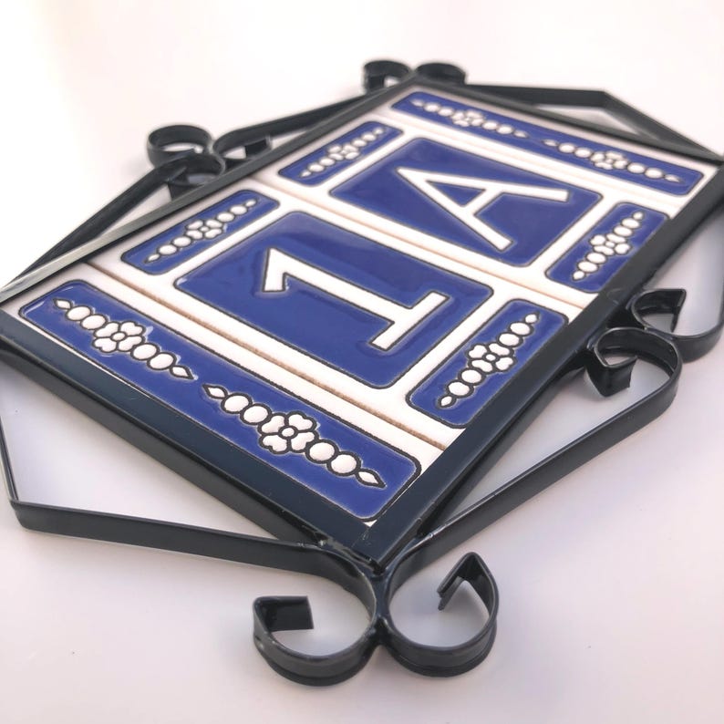 Handmade Ceramic Wall Number, "atalaya", Hand-painted Spanish Address ...