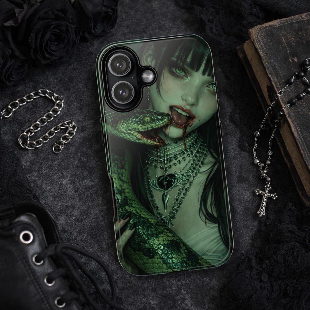 Vampire Woman Phone Case, Victorian Gothic Case, Whimsigothic Snake ...