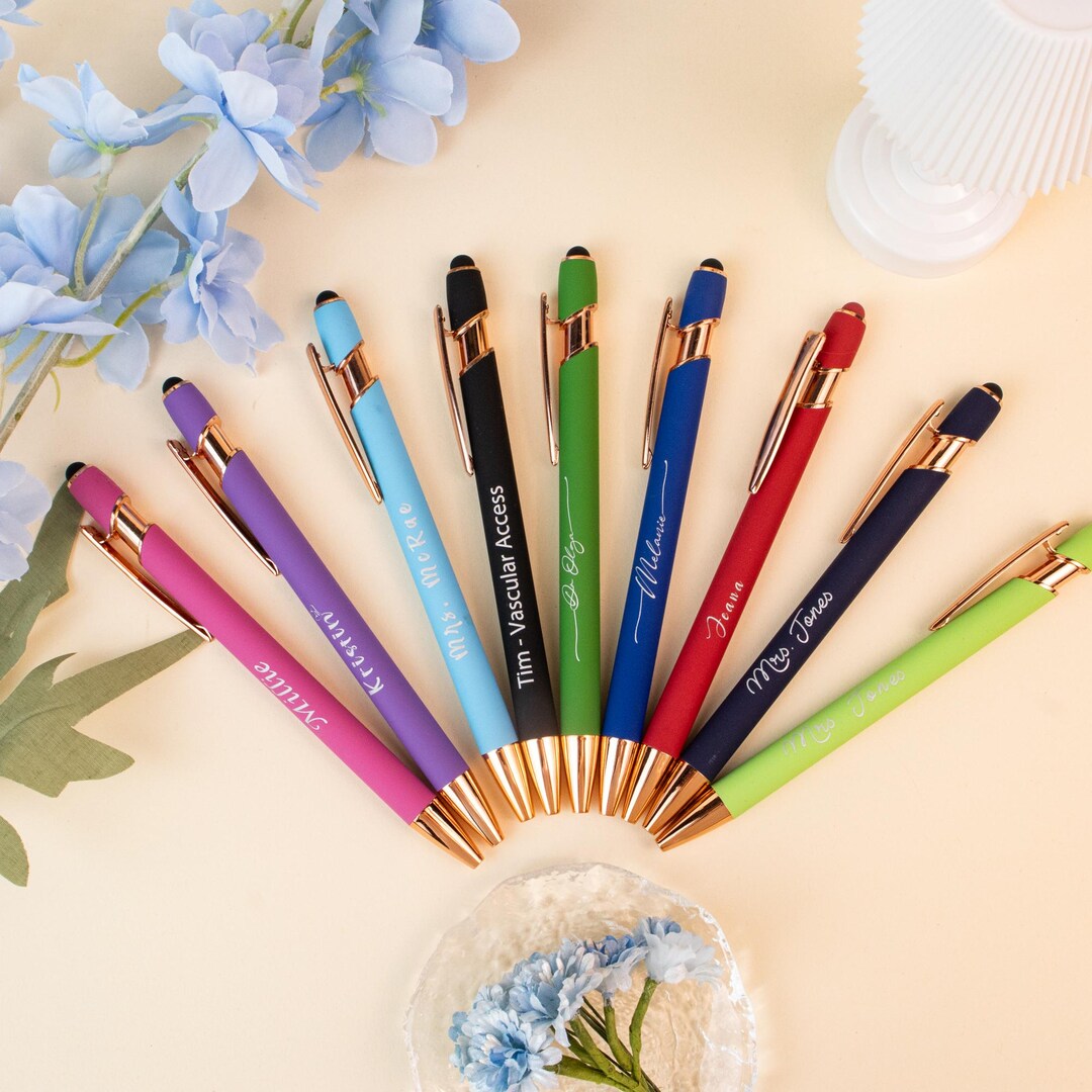 Personalized Ballpoint Pen Christmas Gift,custom Engraved Soft Touch ...