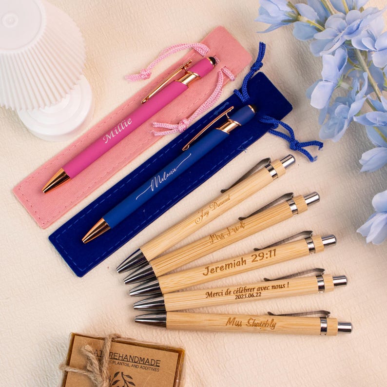 Personalized Luxurious Soft Touch Rose Gold Pen, Rubberized Soft Touch ...