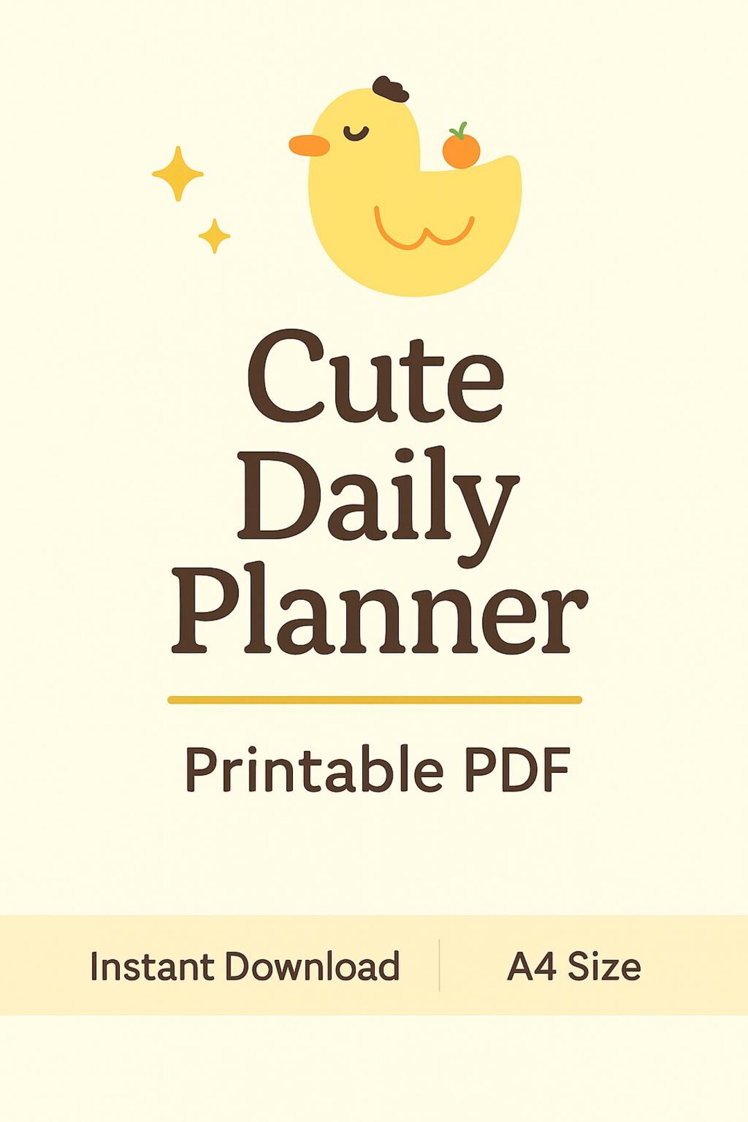 Cute Duck Daily Planner - Printable to Do List + Goals + Notes Page ...