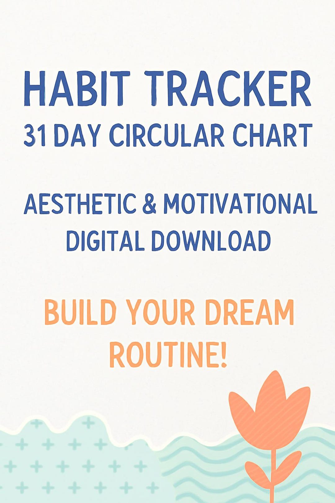 31 Day Circular Habit Tracker | Monthly Goal Planner | Aesthetic ...