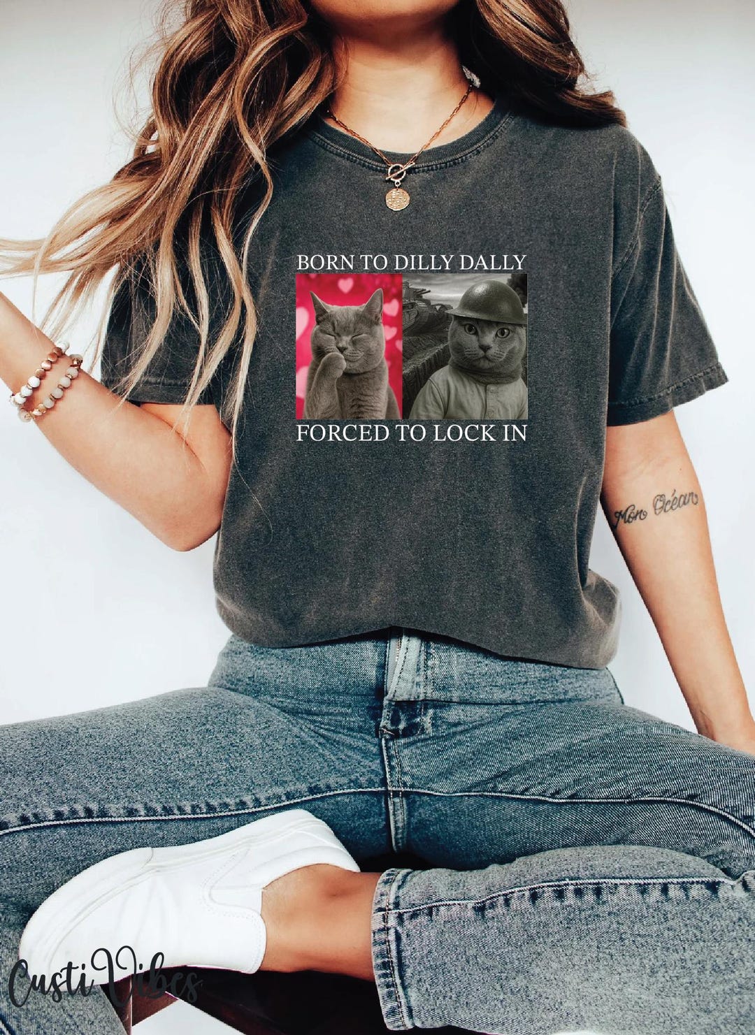Born to Dilly Dally Cat Meme Shirt - Etsy
