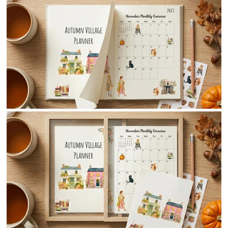 Watercolor Fall Clipart, Cozy Autumn PNG, Harvest, Autumn Market ...