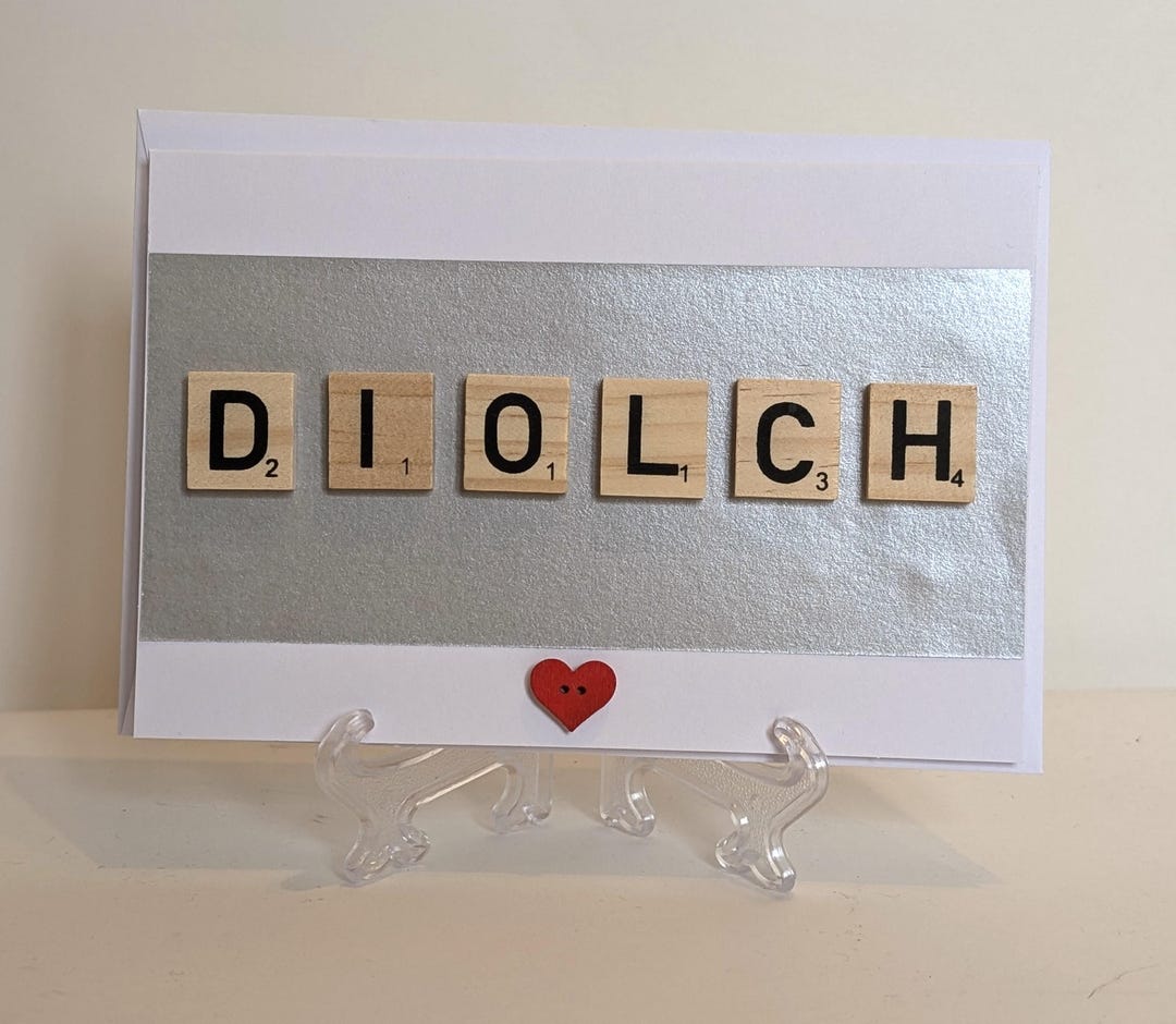Variety of Scrabble Greetings Cards for Various Reasons Including Welsh ...