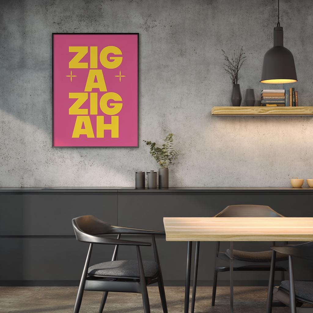 ZIG A ZIG AH - Spice Girls Inspired Digital Print - Etsy
