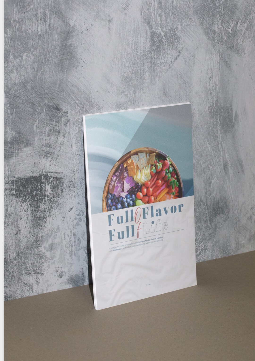 Full of Flavor Full of Life - Printable Kitchen Wall Art, A2 Food Quote ...