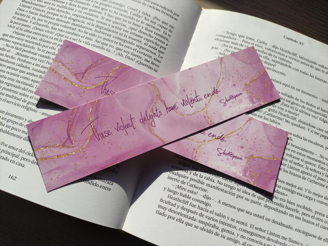 Literary Quote Bookmarks, Set of 3 English Literature Quotes ...