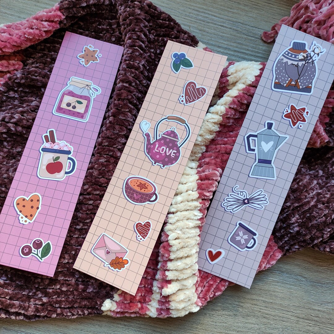 Cozy Bookmark Set of 3, Hygge Bookmarks for Readers, Cute Bookish Gift ...