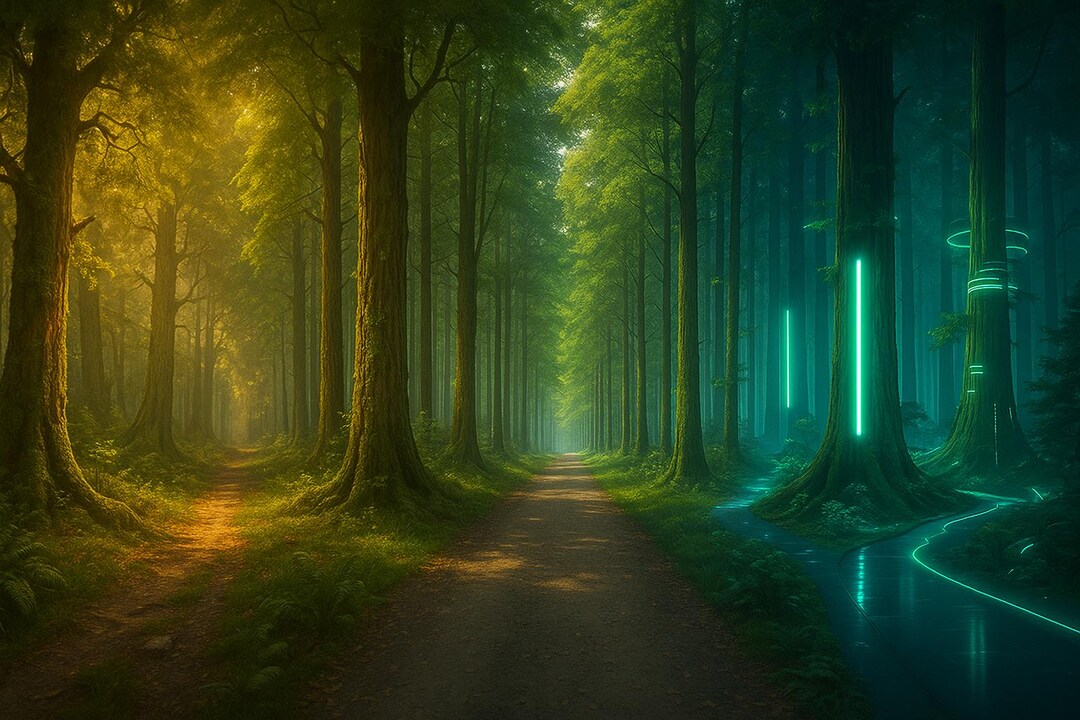 Forest of Time – Nature’s Evolution From Earth to Neon | Digital Art ...