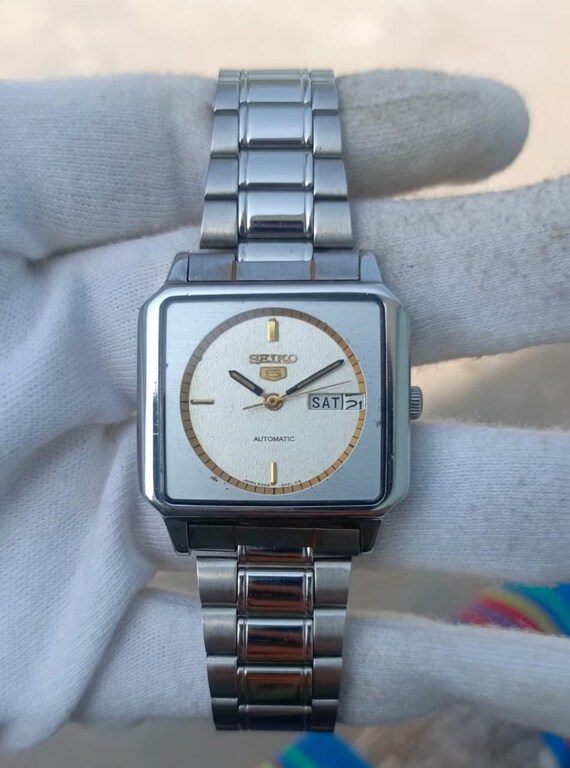 Vintage Seiko 5 Automatic Square Dial Men’s Watch , J… - Gem