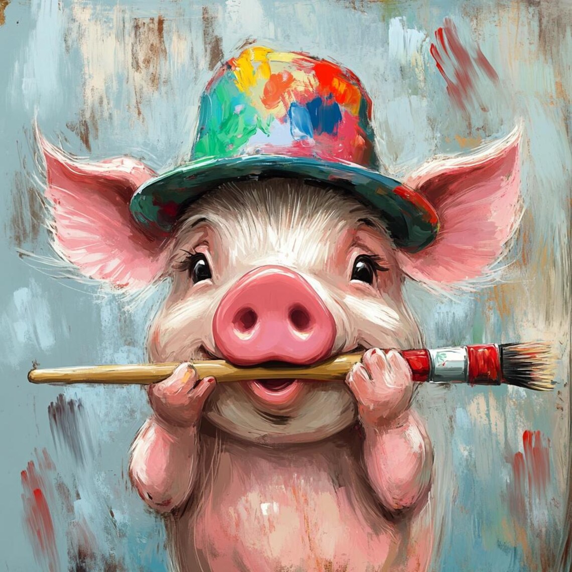 Funny Pig Clipart Bundle | 30 Digital Pig Images | Farm Animal Humor ...