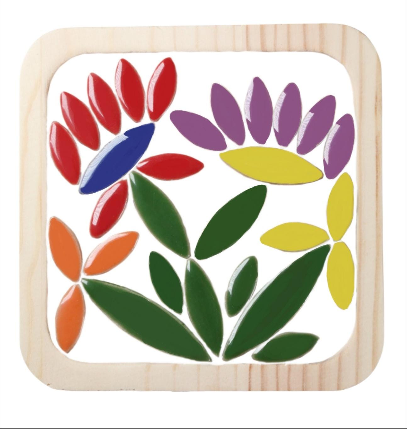 Ceramic Mosaic Petal Tiles: 200g 7-color Mix, Glazed Finish, Water ...