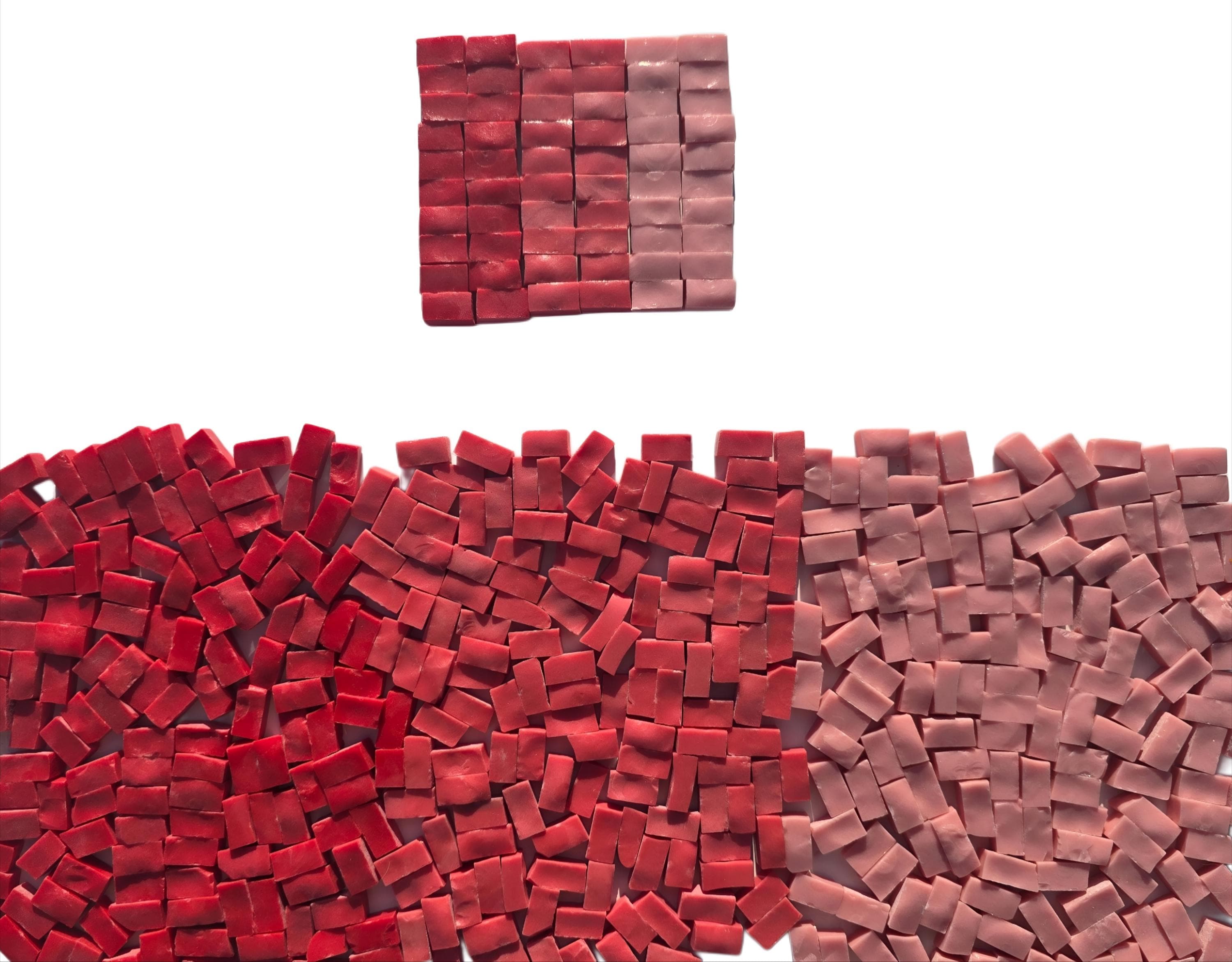 Crimson Rose Smalti Mosaic Tiles: 200g Hand-cut Scarlet, Ruby, Blush ...
