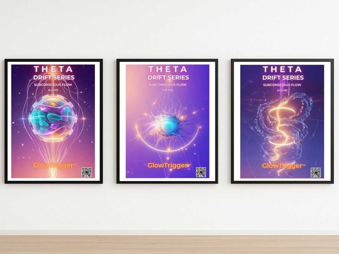 Subconscious Flow Poster – Theta Wave Art for Intuition & Imagination ...