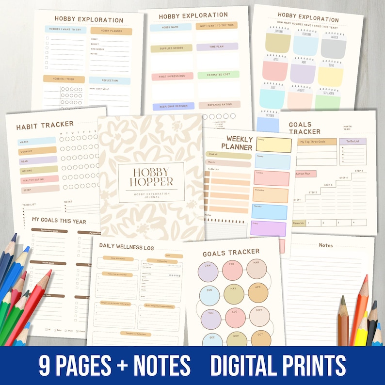 Hobby Hopper ADHD Friendly Hobby Exploration Journal Digital Print ...