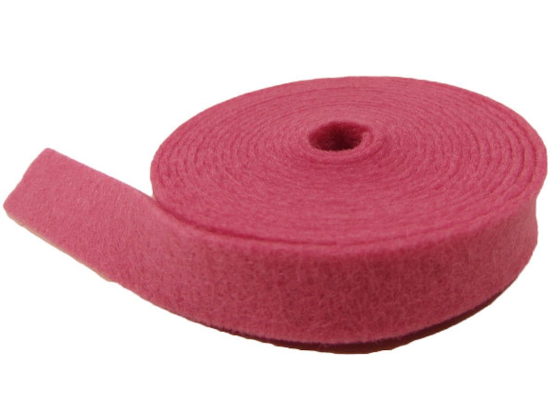 Felt Ribbon, 2 Yards Long, 1/2" Wide, 1mm Thick, 100% Merino Wool, Pink ...