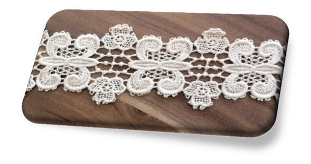 100% Organic Cotton Lace, Natural, Undyed, Sold by the Yard, 60mm - Etsy