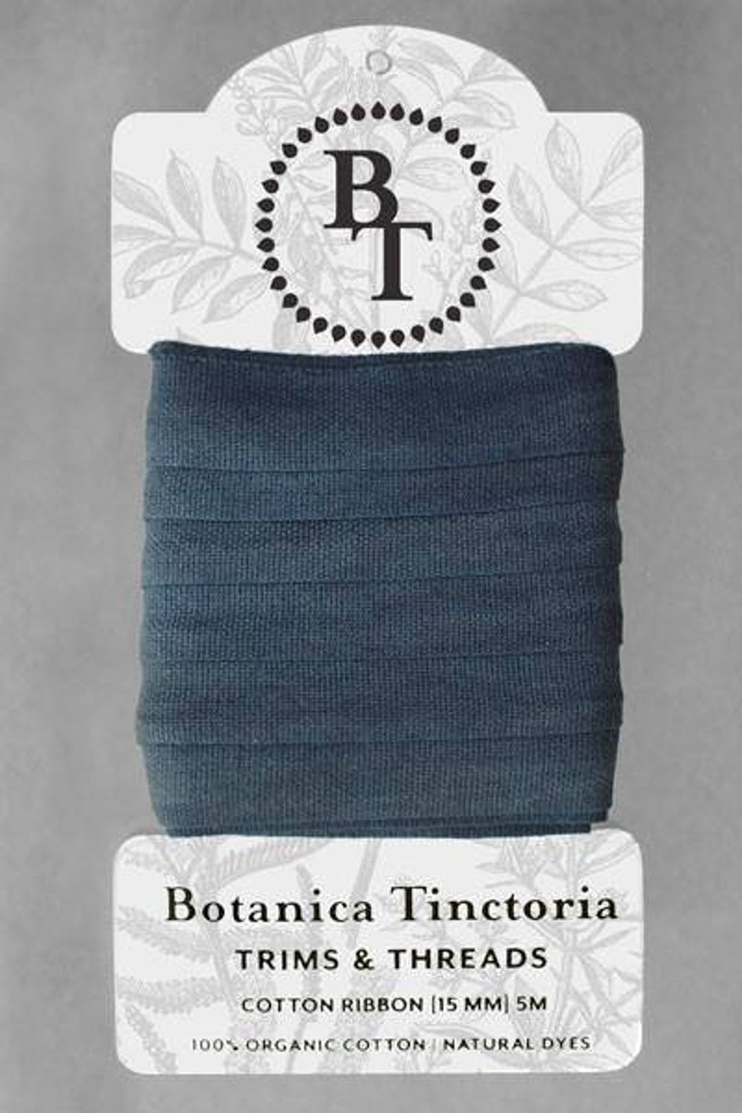 Naturally Dyed 15mm Ribbon-indigo - Etsy