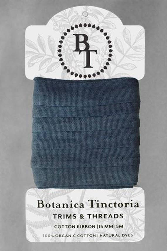 Naturally Dyed 15mm Ribbon-indigo | Etsy