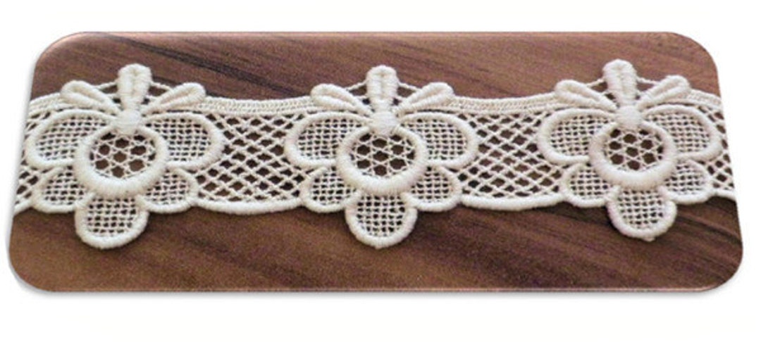 100% Organic Cotton Lace, Natural, Undyed, Sold by the Yard, 46mm - Etsy