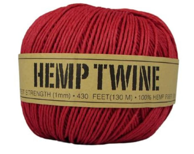 Hemp Twine - 1mm, Red - Etsy