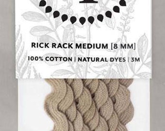 Naturally Dyed 8mm Rick Rack-light Grey - Etsy