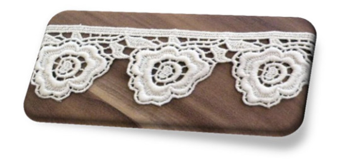 100% Organic Cotton Lace, Natural, Undyed, Sold by the Yard, 47mm - Etsy