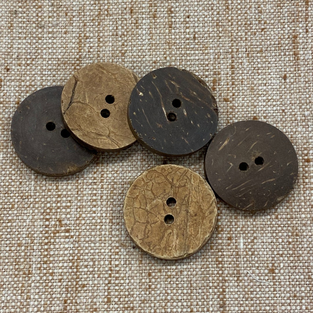 Decorative Coco Shell Buttons - Plain (25mm) - Etsy