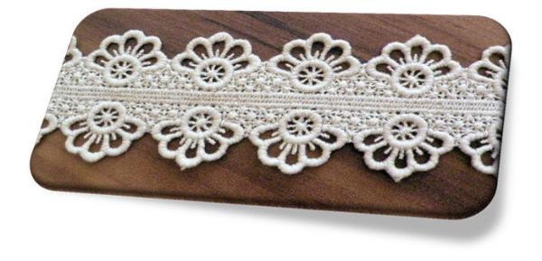 100% Organic Cotton Lace, Natural, Undyed, Sold by the Yard, 42mm - Etsy