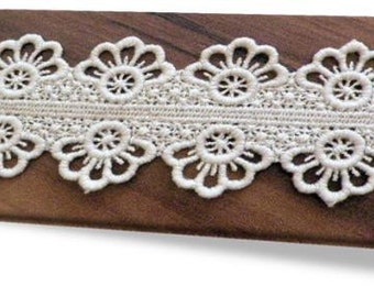 100% Organic Cotton Lace Natural Undyed Sold by the Yard | Etsy