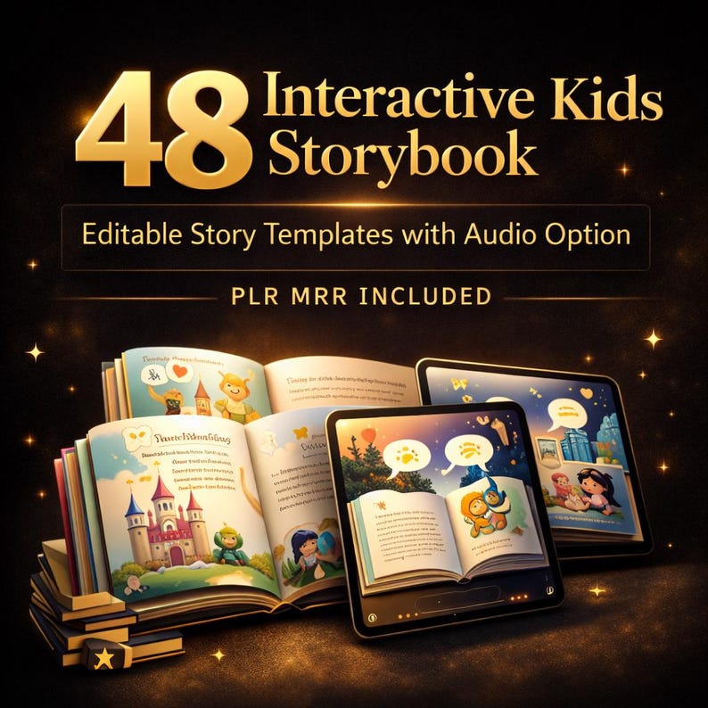 Interactive Kids Storybook Canva Templates With Audio – 48 Editable ...