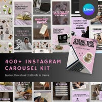 Carousel Instagram Templates, Aesthetic Social Media Manager Posts ...