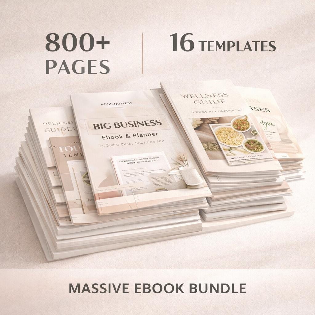 16 Canva Ebook Templates Bundle | 800+ Pages Editable PLR Templates ...