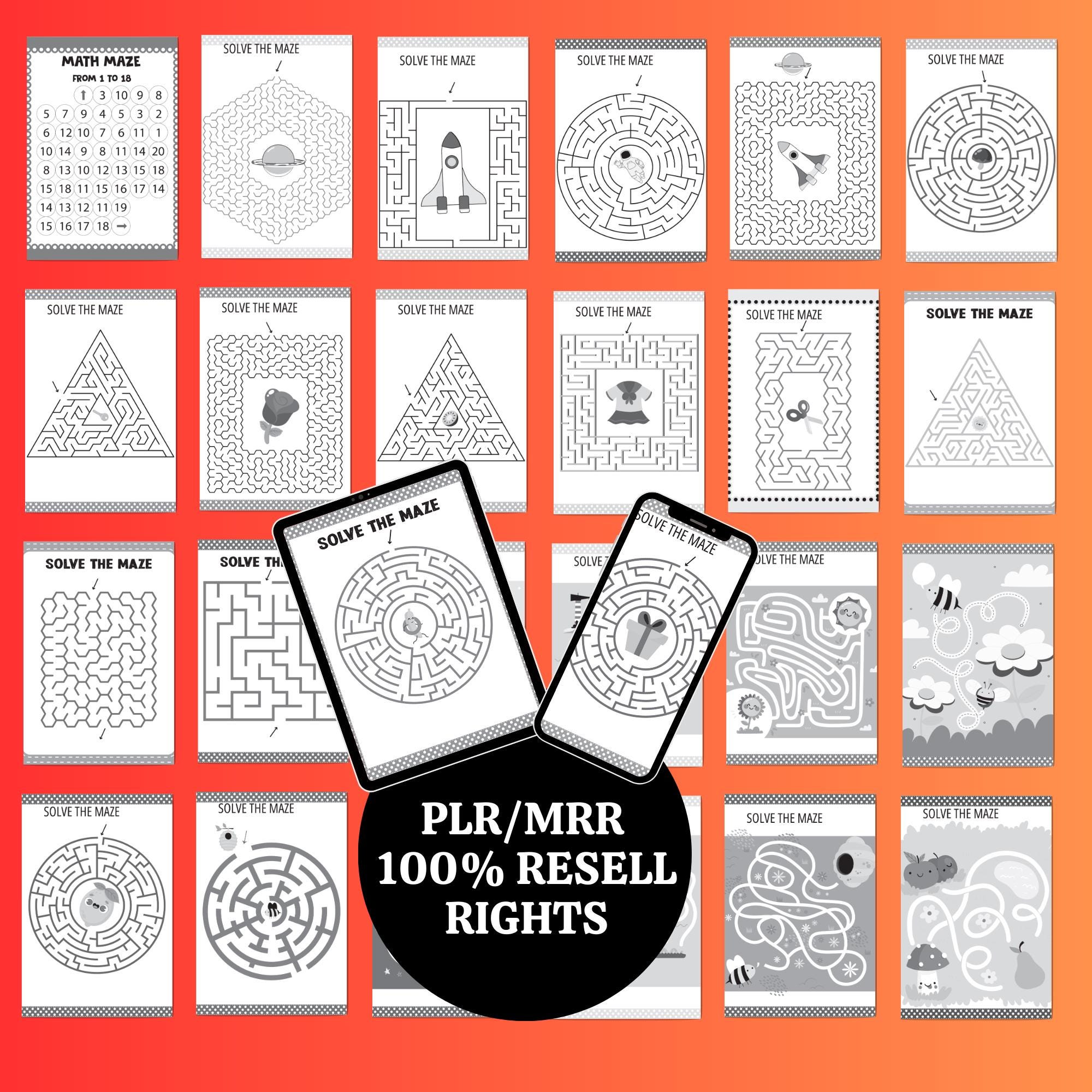 65+ Easy Labyrinth Mazes for Kids | Printable Maze Activity Book | Fun ...