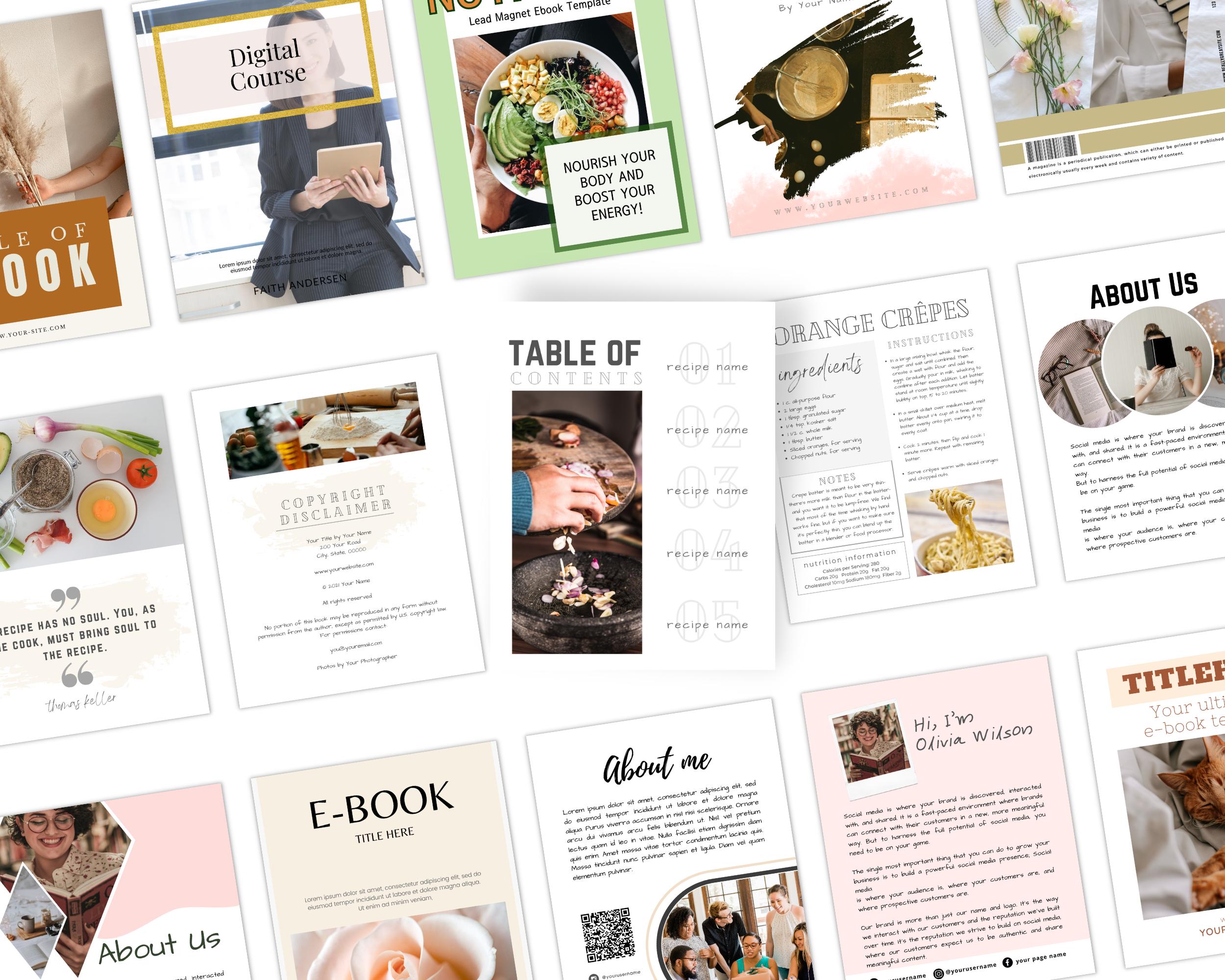 16 Canva Ebook Templates Bundle | 800+ Pages Editable PLR Templates ...