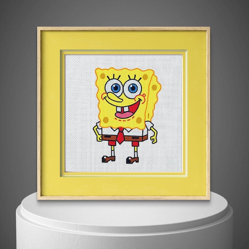 Cross Stitch Spongebob Kit - Etsy UK