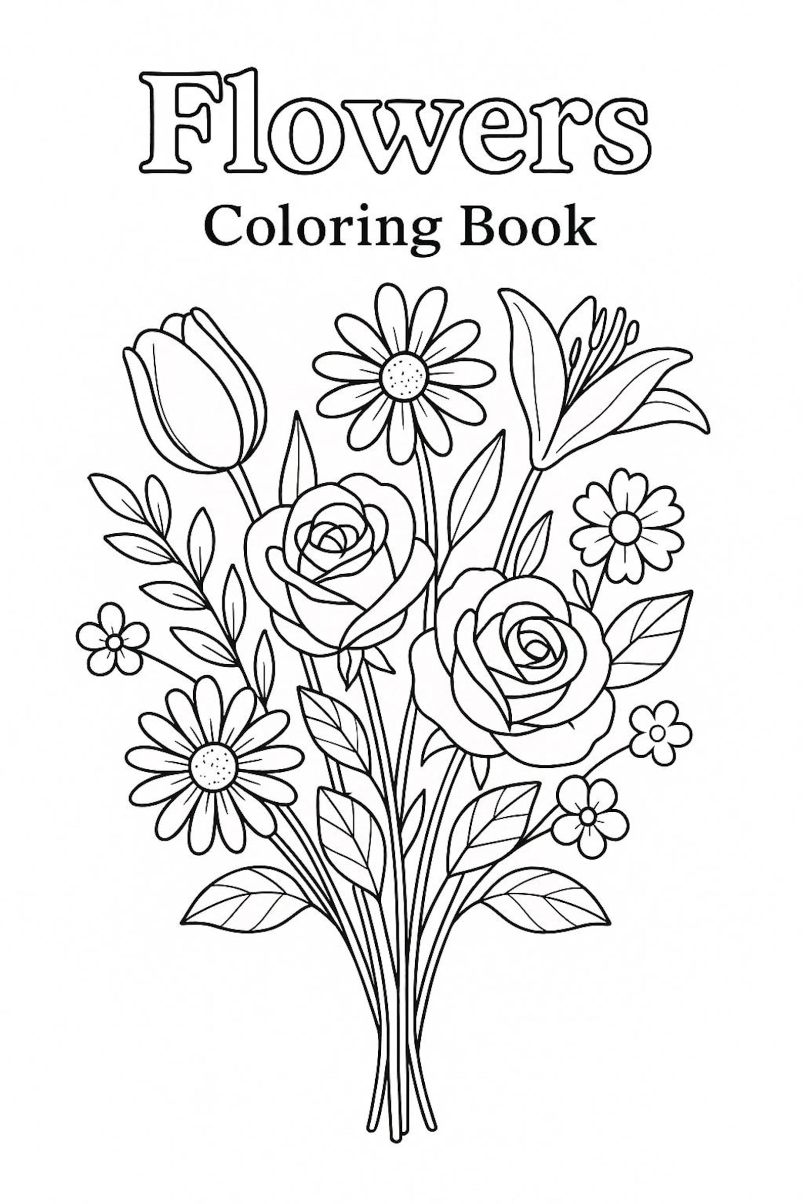 Printable Flowers Colouring Pages for Kids - 10 Fun A4 Flowers Designs ...