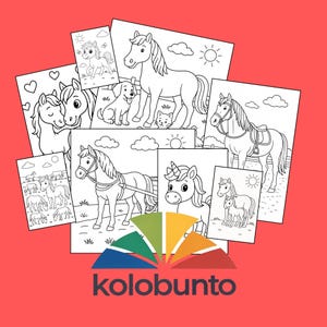 Printable Horse Coloring Book - 8 Pages - Digital Download - Etsy