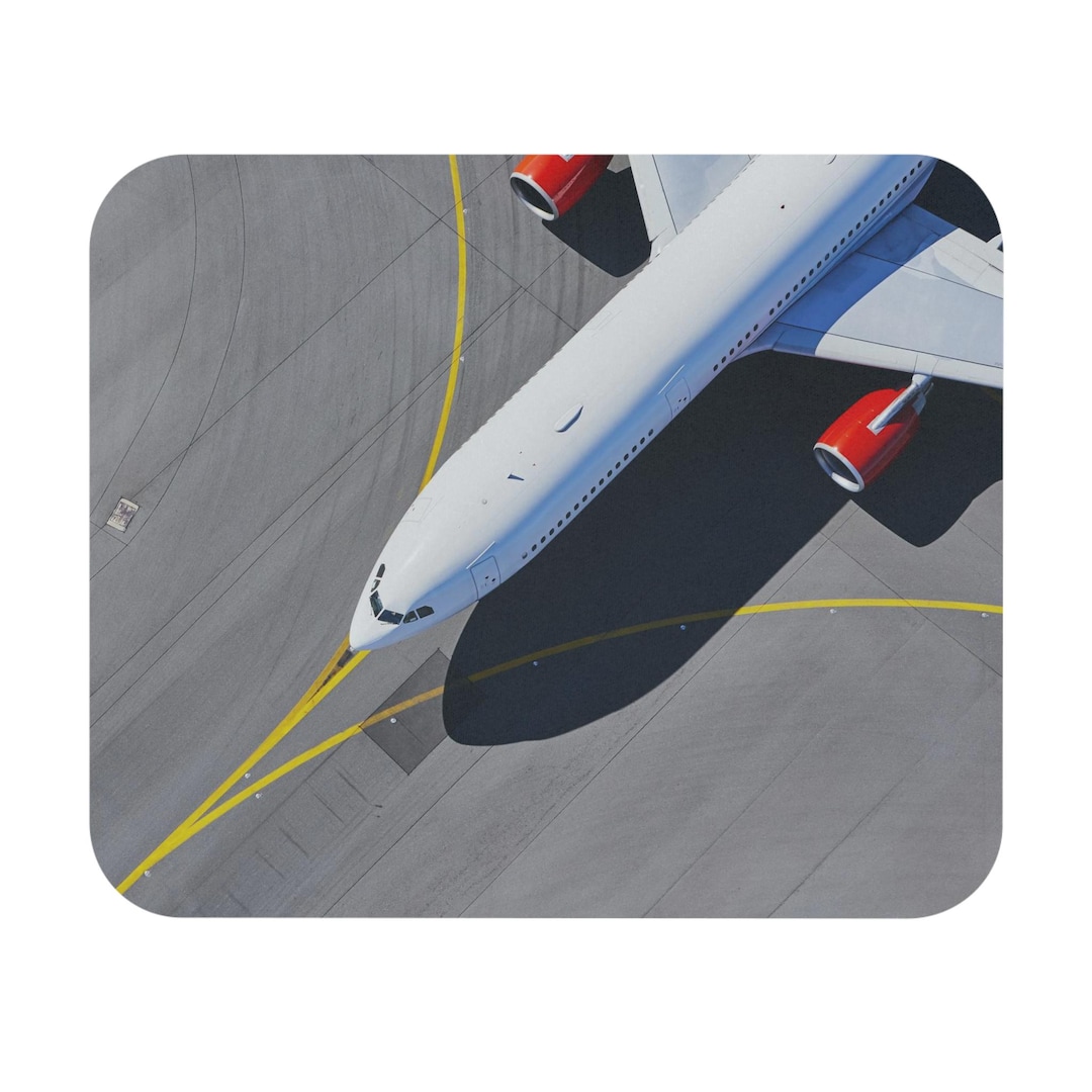 Jet Mouse Pad Aerial View Taxiway Desk Mat, Flight Sim Gamer Gift ...