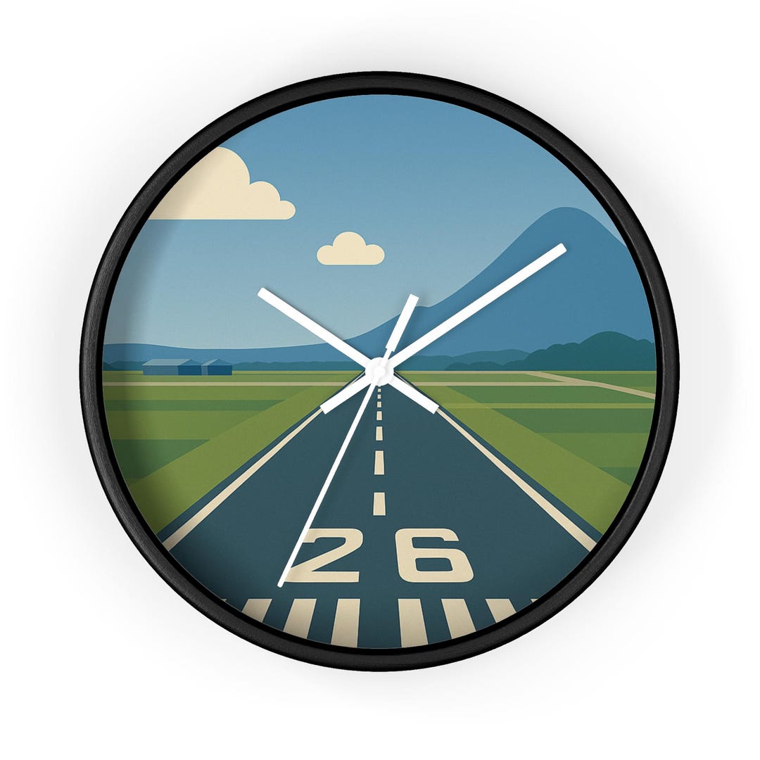 Airport Runway Clock, Pilot Gift, Hangar Decor, FBO Decor, Gift for ...