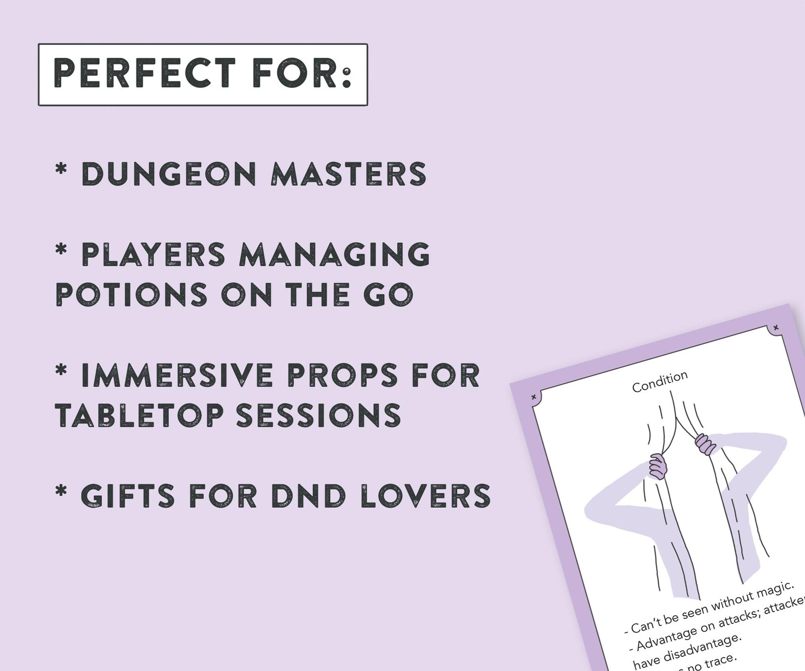 Printable Dnd 5e Condition Cards: Status Effect Deck (digital Download ...