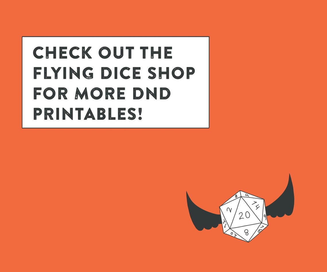 Dnd Inventory Sheet Printable RPG Backpack - Etsy