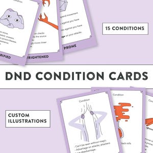 Printable Dnd 5e Condition Cards Digital Status Effect Deck for Combat ...