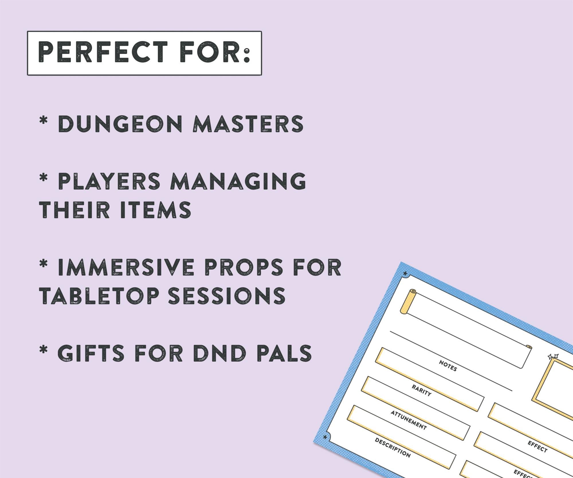 Dnd Item Card Templates Printable Inventory RPG Sheets - Etsy