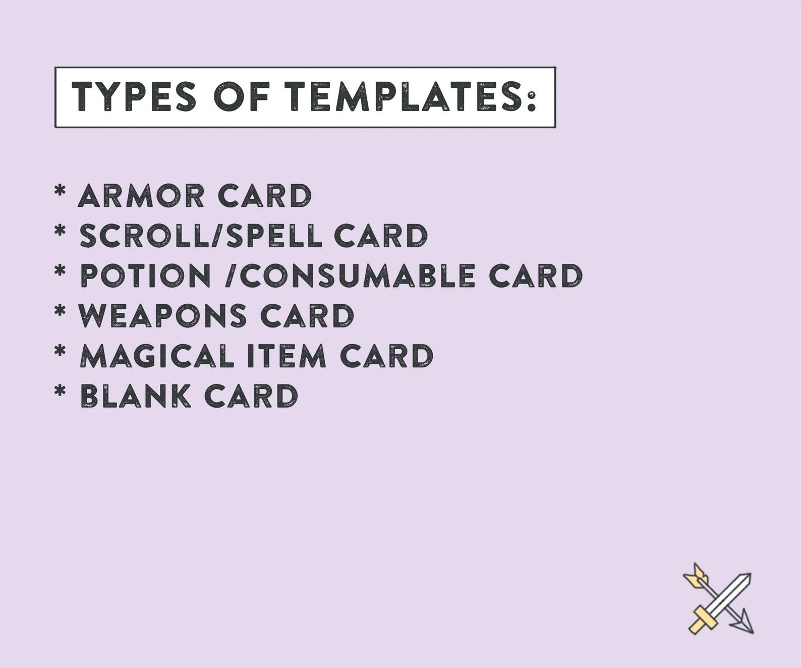 Dnd Item Card Templates Printable Inventory RPG Sheets - Etsy